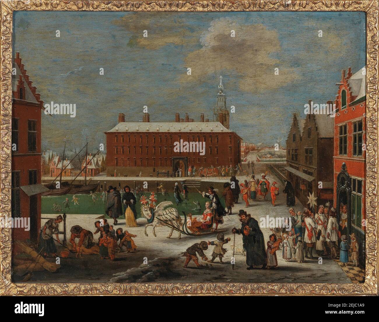 Winter in a city. Museum: PRIVATE COLLECTION. Author: Peeter Gysels ...