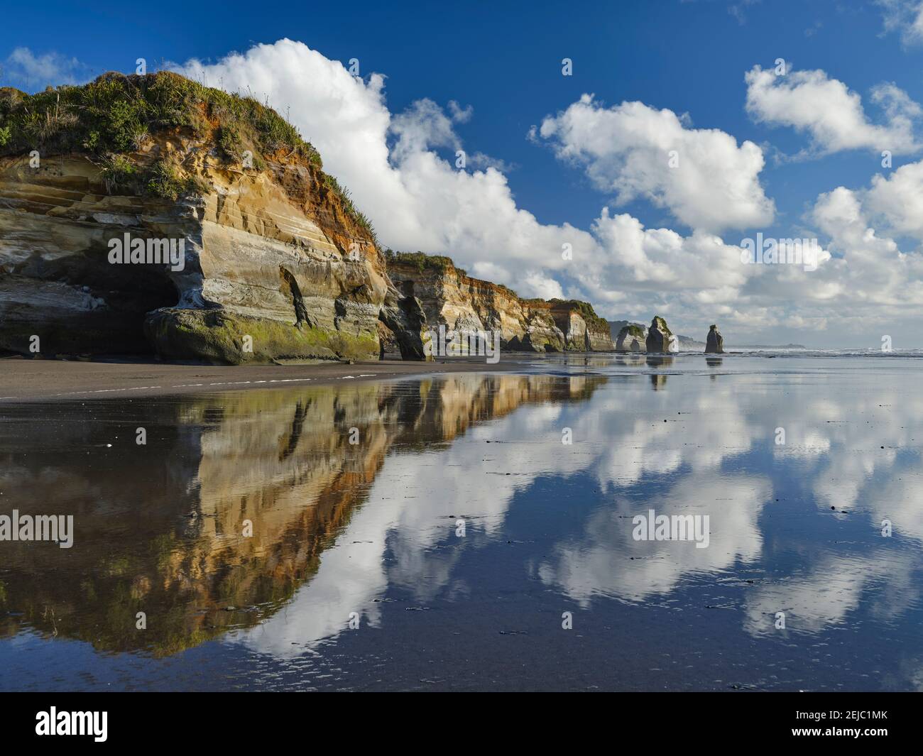 New Zealand, North Island, Three Sisters. The unique rock formations ...