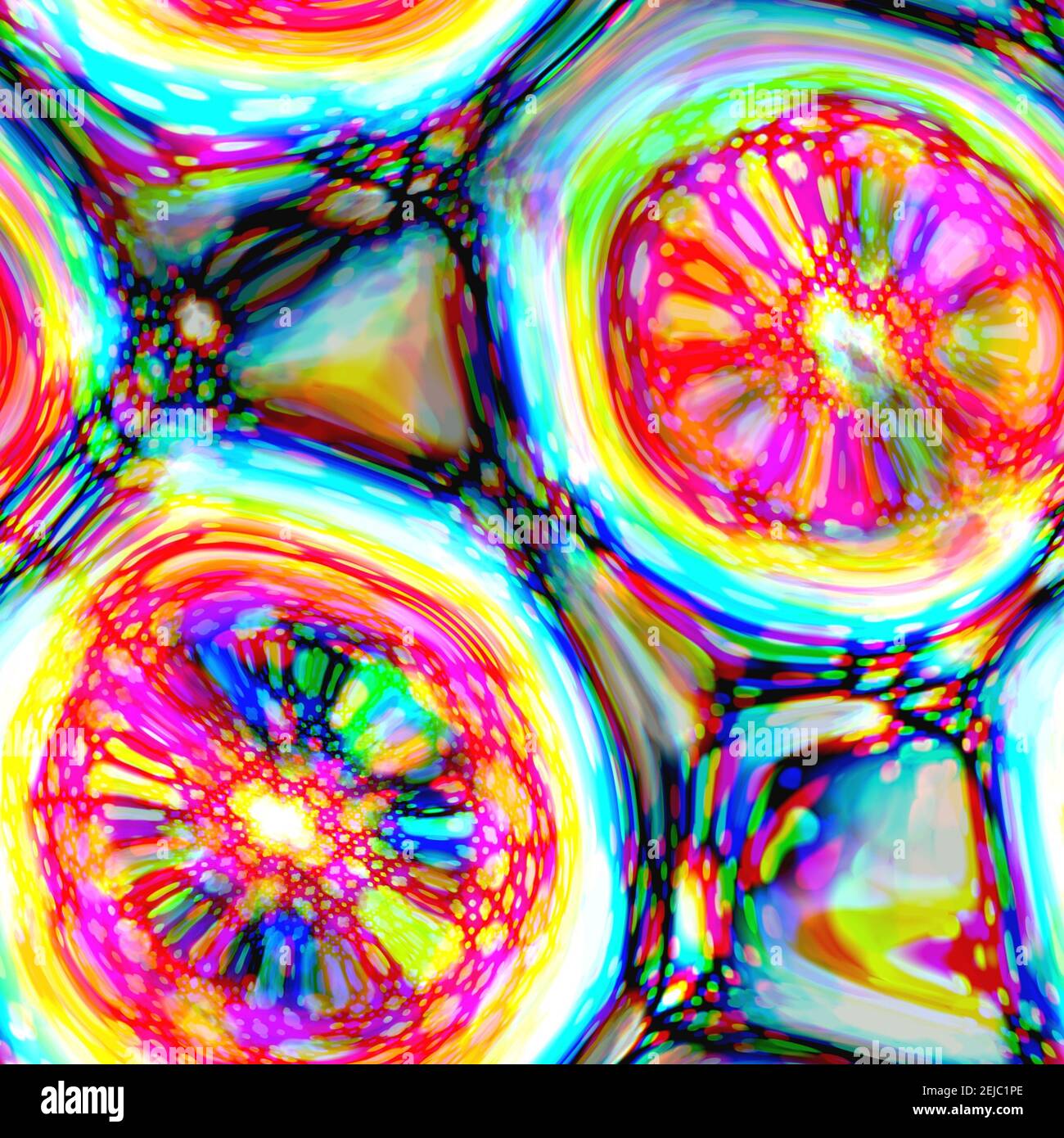 Artwork of different light diffraction in various broken glass ...