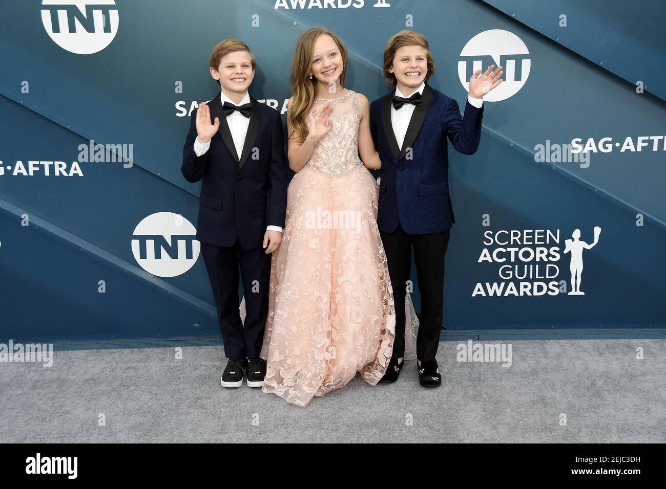 Nicholas Crovetti, Cameron Crovetti and Ivy George arrives for the 26th ...