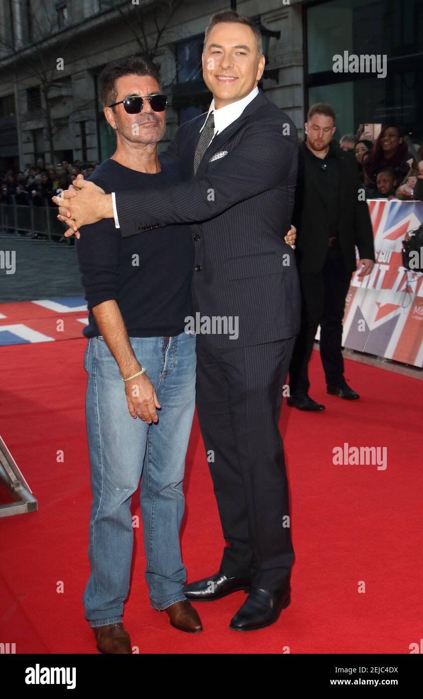 Simon Cowell and David Walliams attend the Britain's Got Talent ...