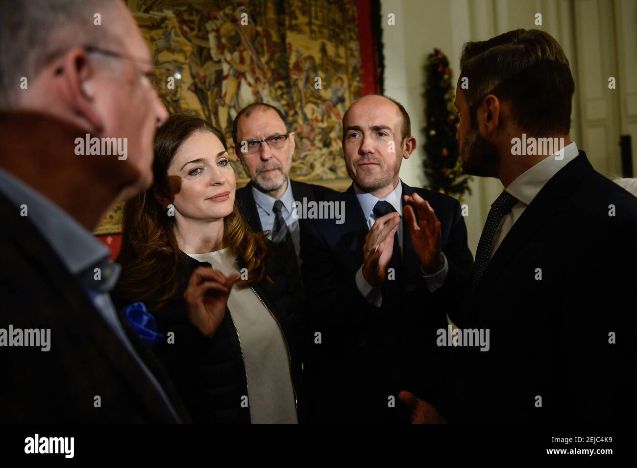Borys Budka and Joanna Mucha, candidates for the Civic Platform (PO ...