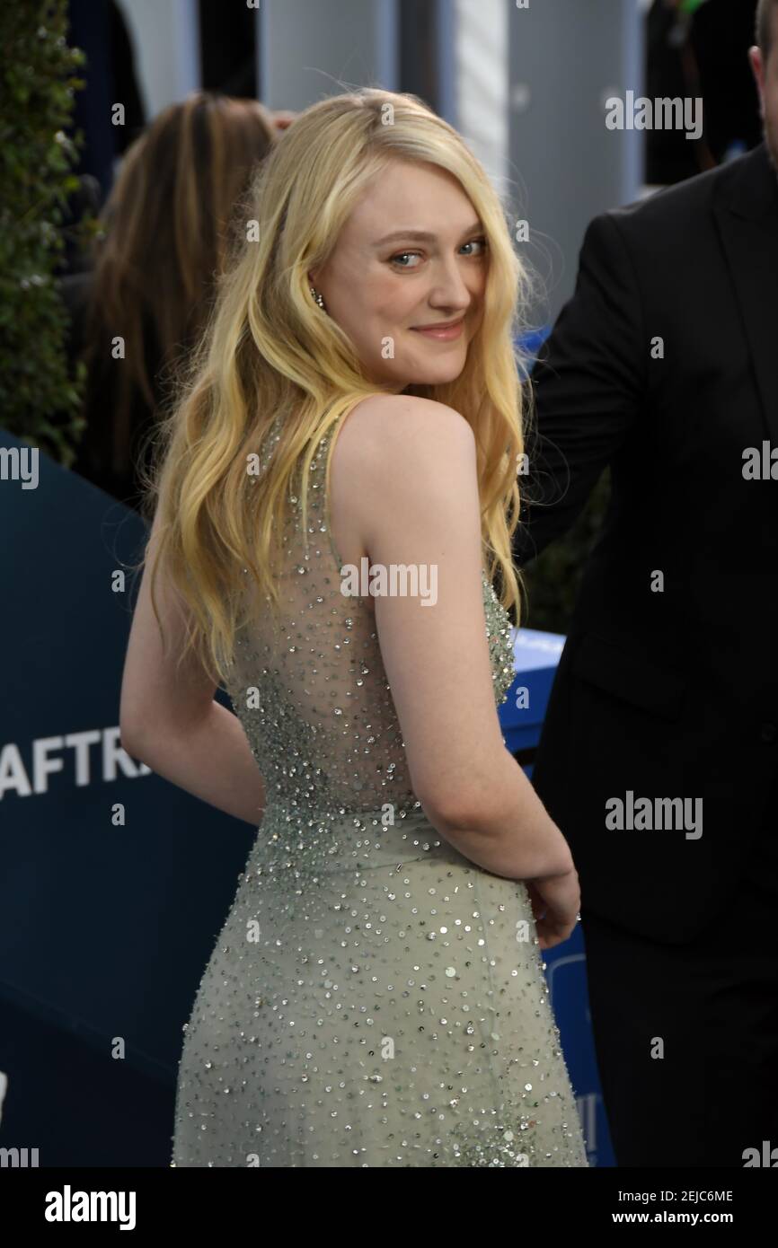 Dakota Fanning arrives for the 26th Annual Screen ActorsÂ Guild Awards ...