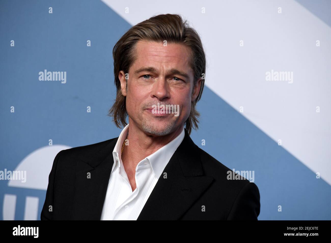 Brad Pitt poses in the press room during the 26th Annual Screen ActorsÂ ...