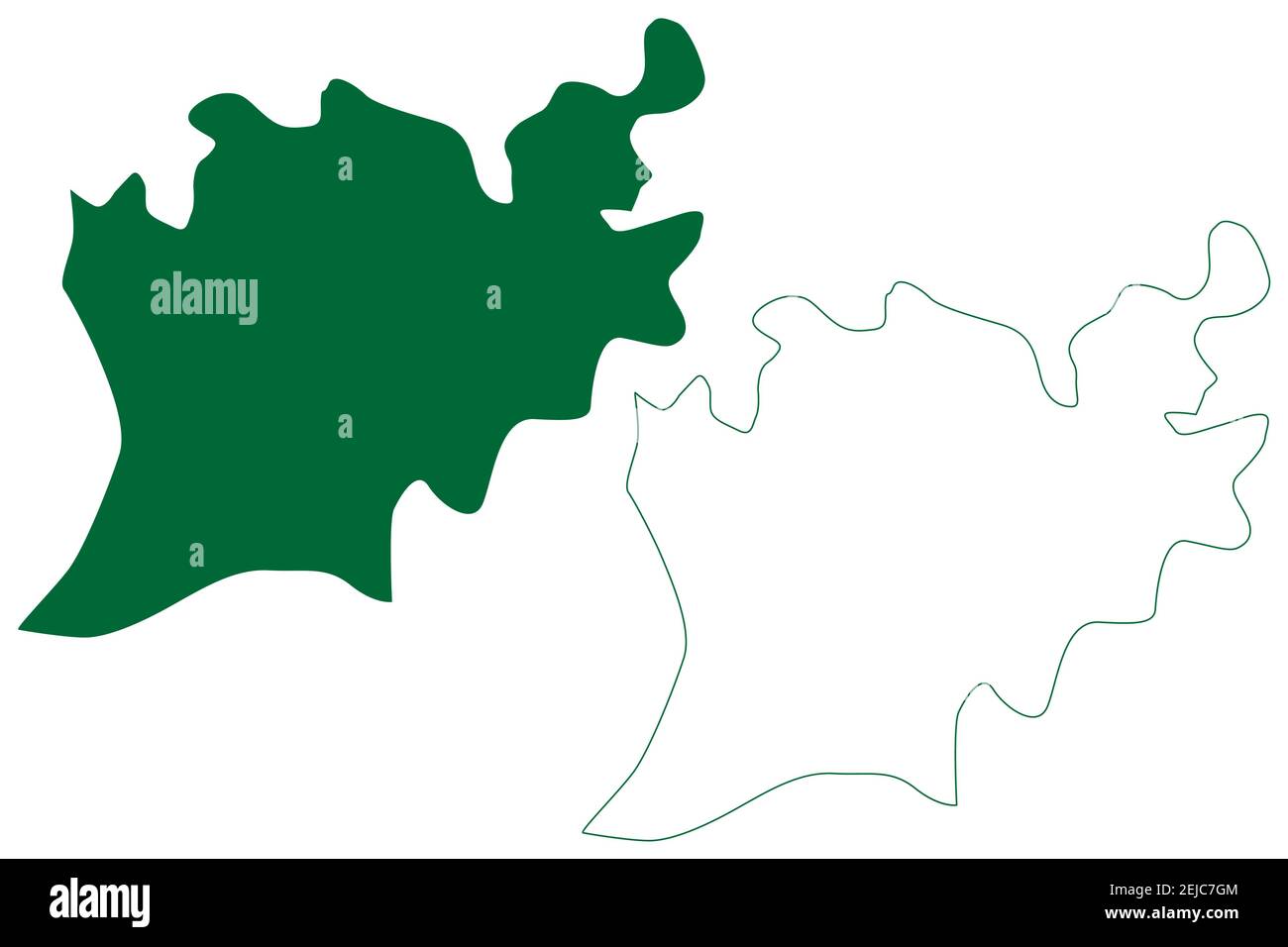 Bongaigaon district (Assam State, Republic of India) map vector ...