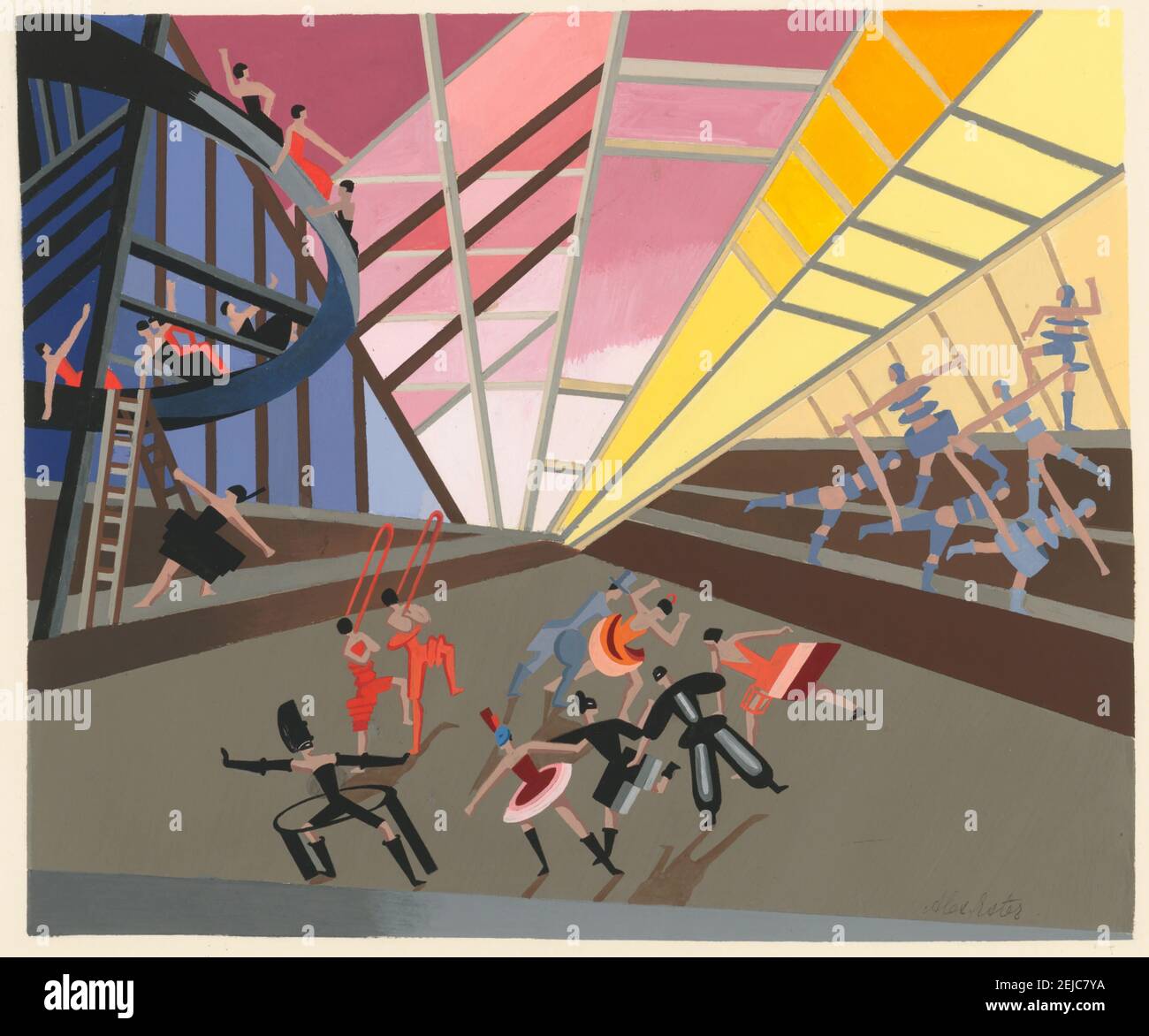 Scenic design from the portfolio Décors de Théâtre. Museum: PRIVATE ...