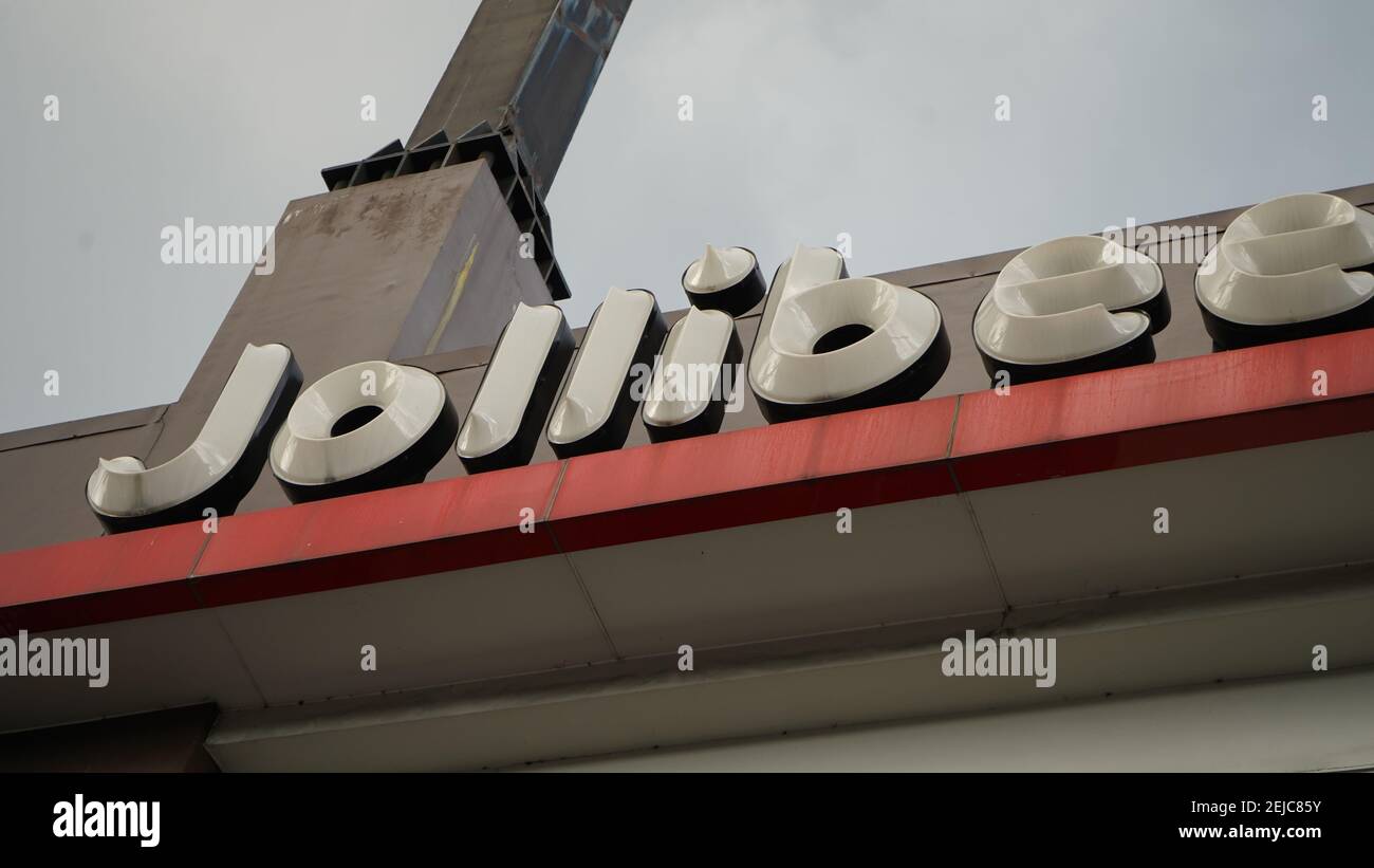 Jollibee Foods Corporation (JFC) restaurant on Quezon City, Philippines ...
