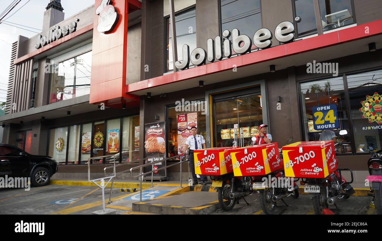 Jollibee Foods Corporation (JFC) restaurant on Quezon City, Philippines ...