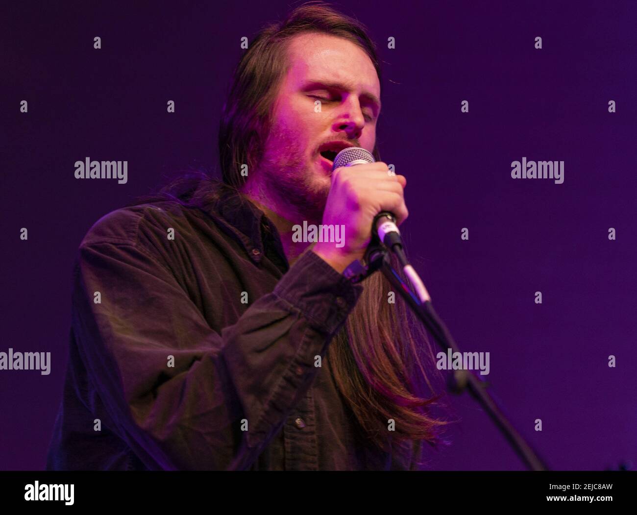 John Wolfe performs with HUCK band during Winter Jazz Festival Brooklyn ...