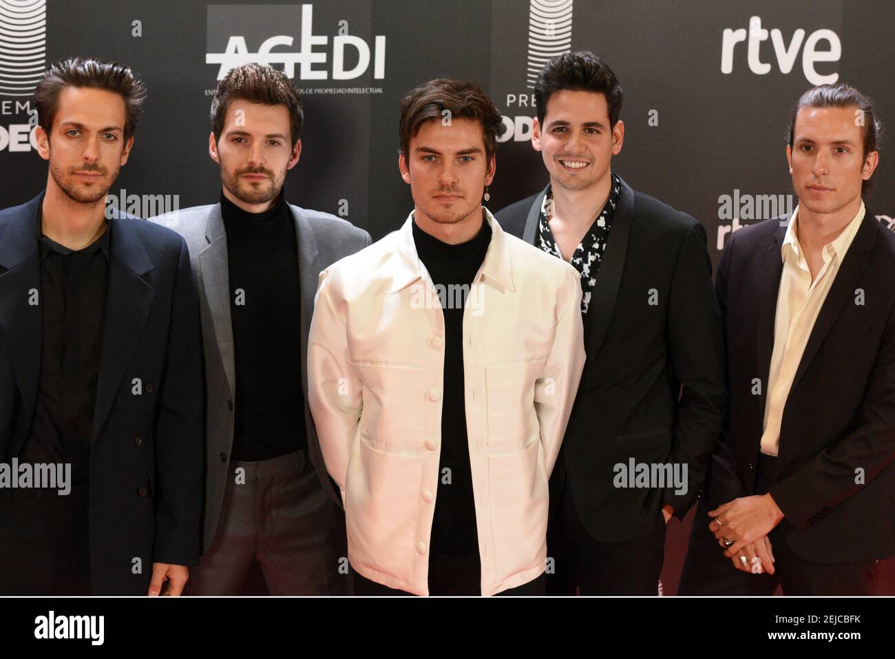 Spanish pop band Dvicio attend a photocall prior to the Odeon Music ...