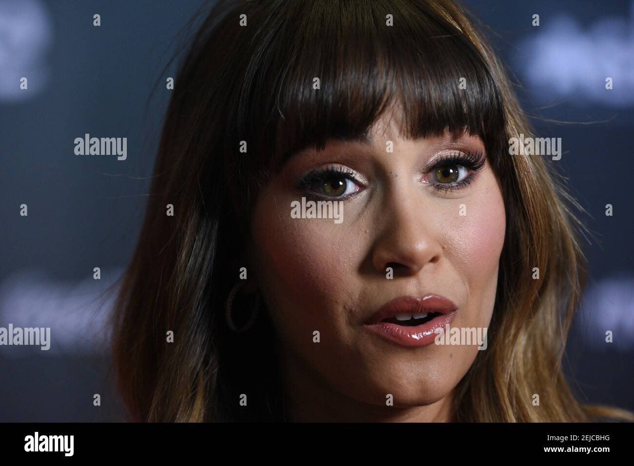 Spanish singer Aitana Ocaña attends a photocall prior to the Odeon ...