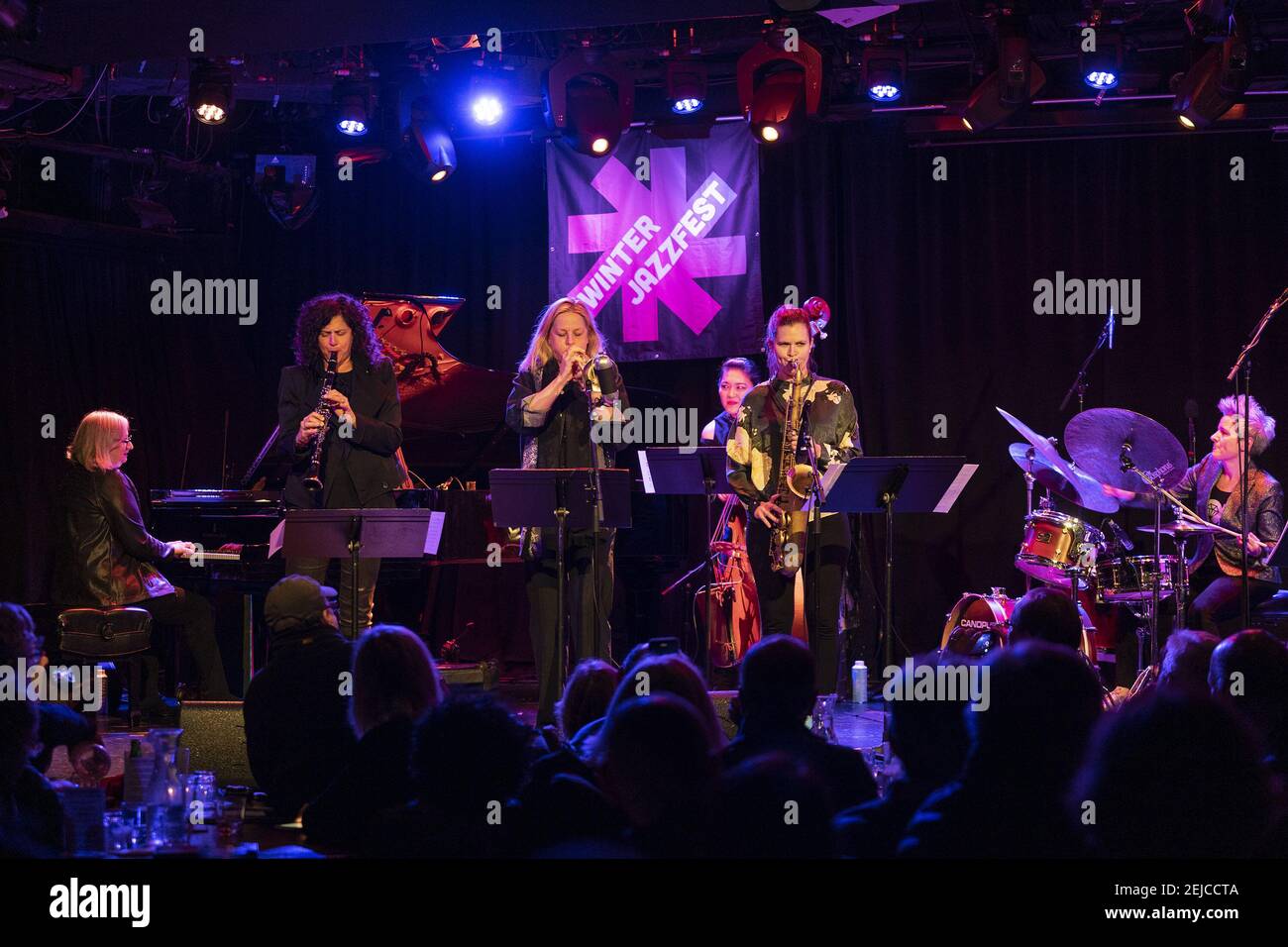 Artemis band performs during Winter Jazz Festival at (le) Poisson Rouge ...