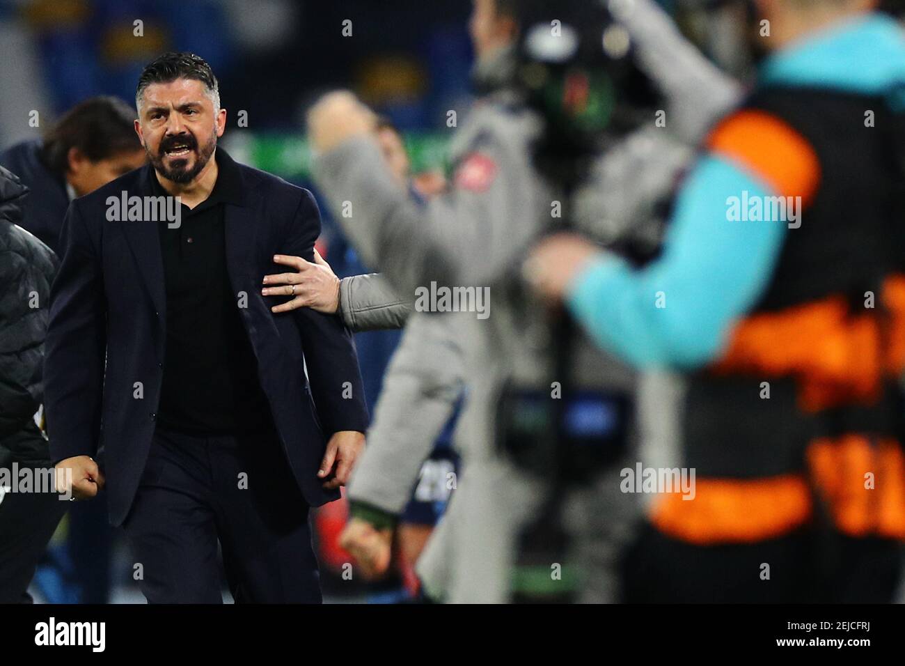 Gennaro Gattuso coach of Napoli celebrates Napoli 21-01-2020 Stadio San ...
