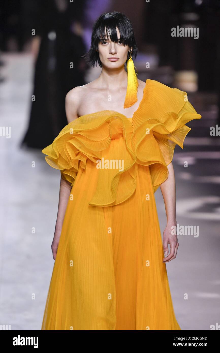 Model Marfa Manakh walks on the runway during the Givenchy Haute ...