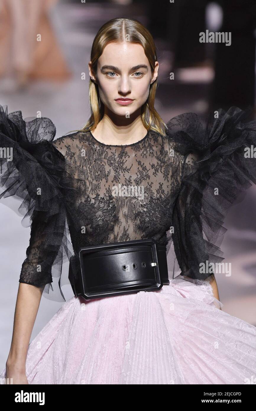Model Maartje Verhoef walks on the runway during the Givenchy Haute ...