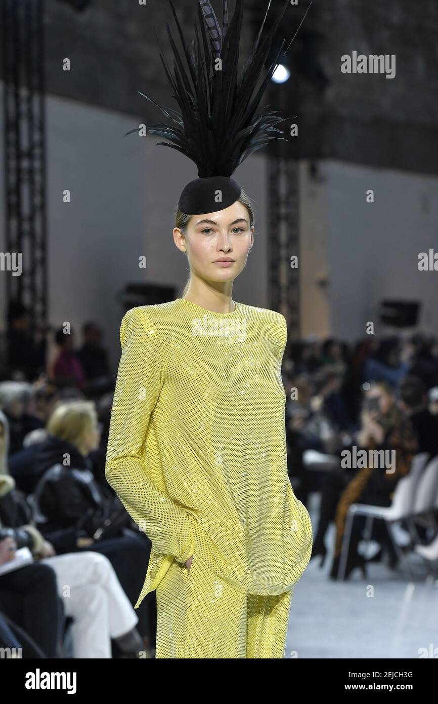 Model Grace Elizabeth walks on the runway during the Alexandre Vauthier ...