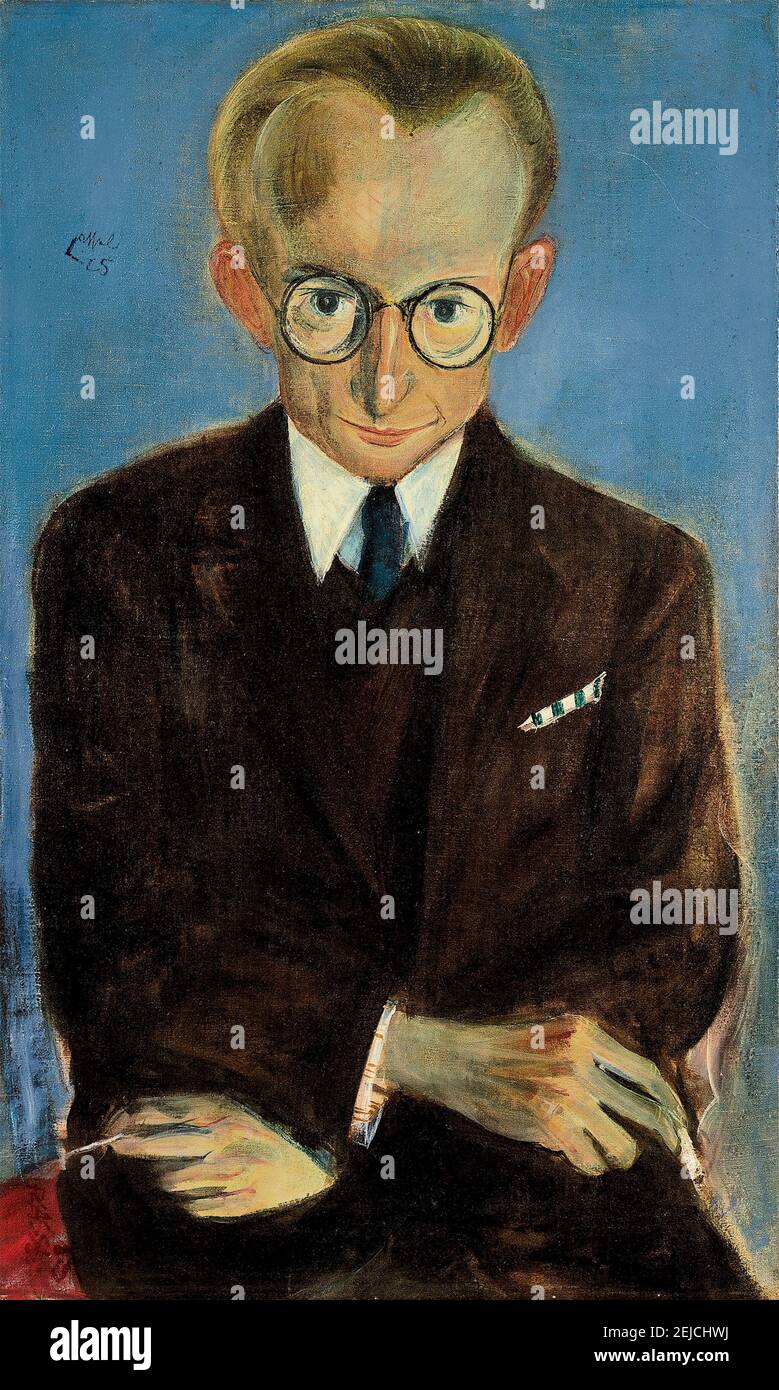 Portrait of Paul Fechter (1880-1958). Museum: PRIVATE COLLECTION ...