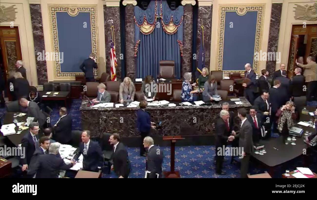 In this image from United States Senate television, the day's ...