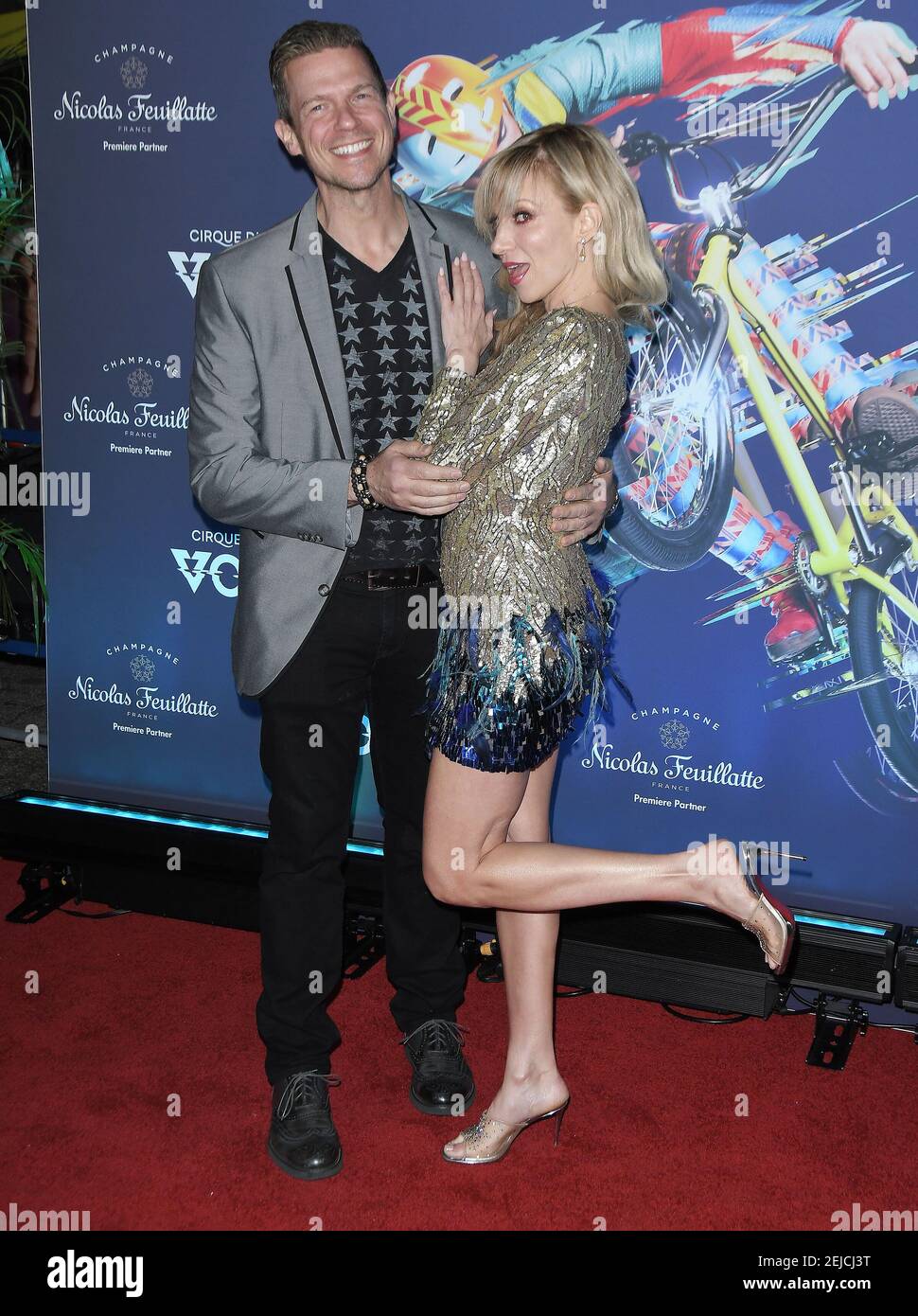 (L-R) Rutledge Taylor and Debbie Gibson at the Cirque Du Soleil VOLTA ...