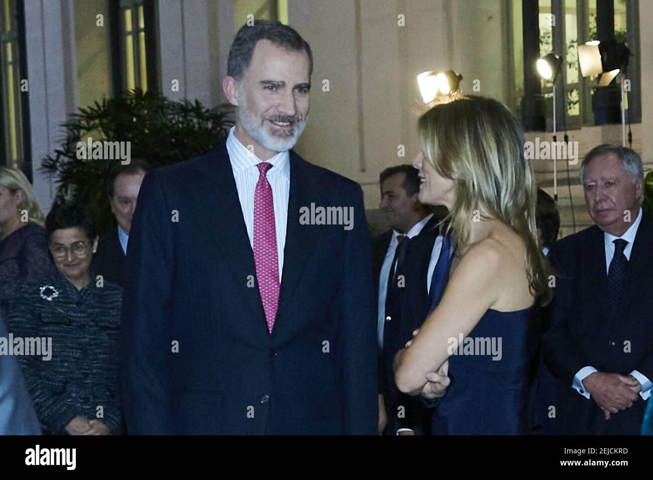 King Felipe with Spanish Prime Minister Pedro Sanchez' wife, Begona ...