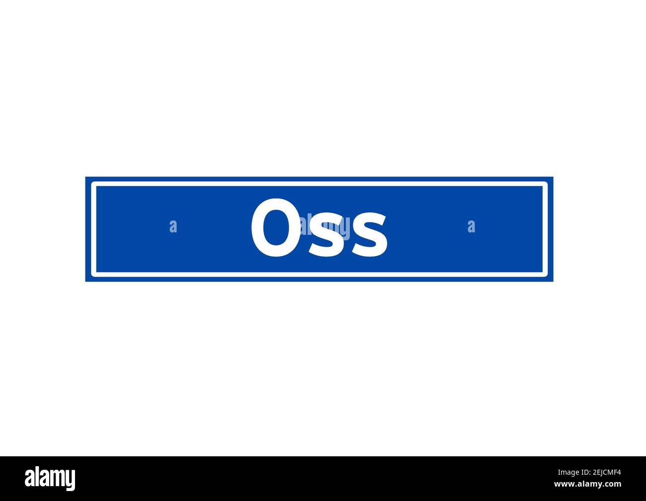 Oss isolated Dutch place name sign. City sign from the Netherlands ...