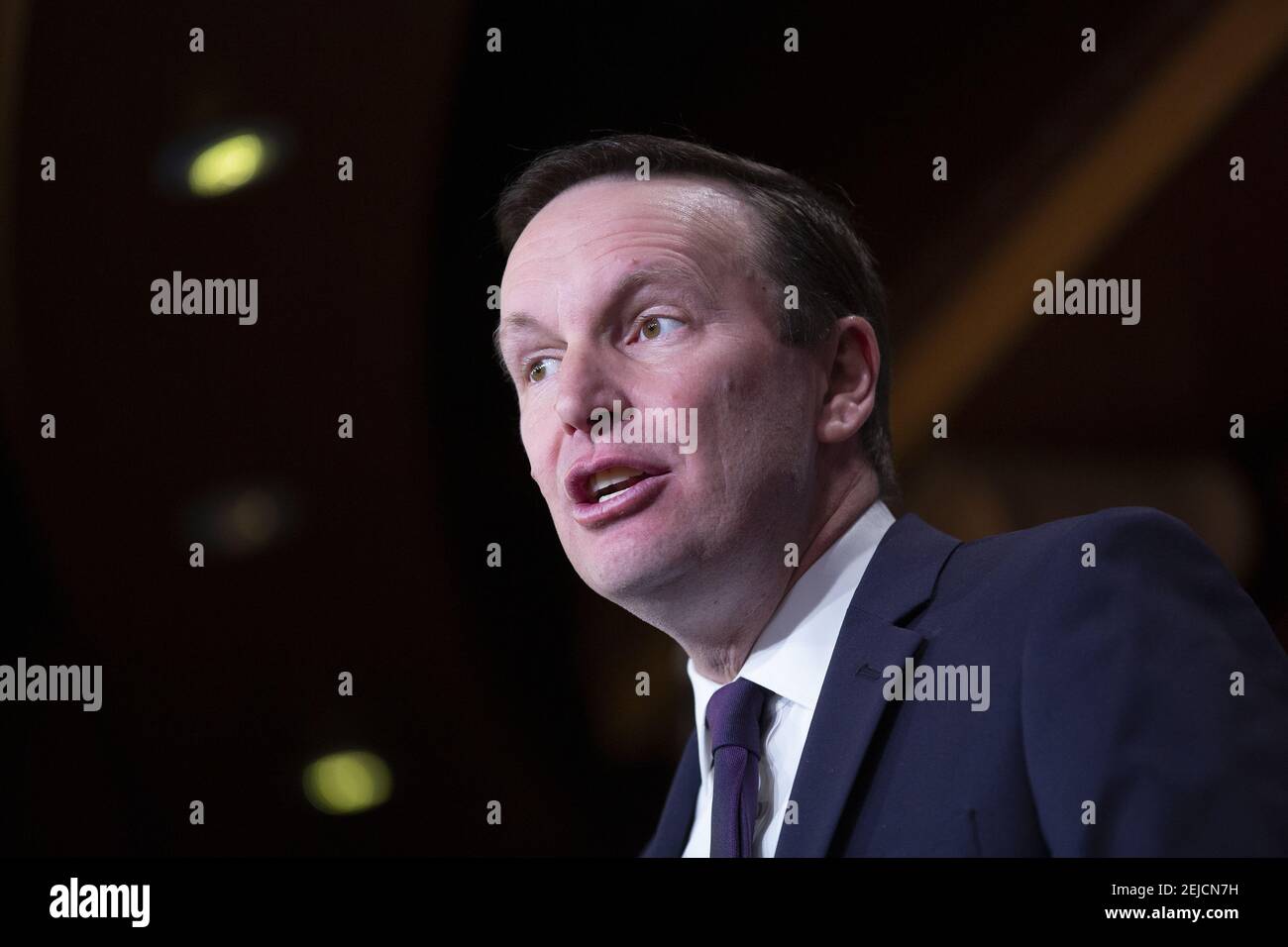 United States Senator Chris Murphy (Democrat of Connecticut) delivers ...
