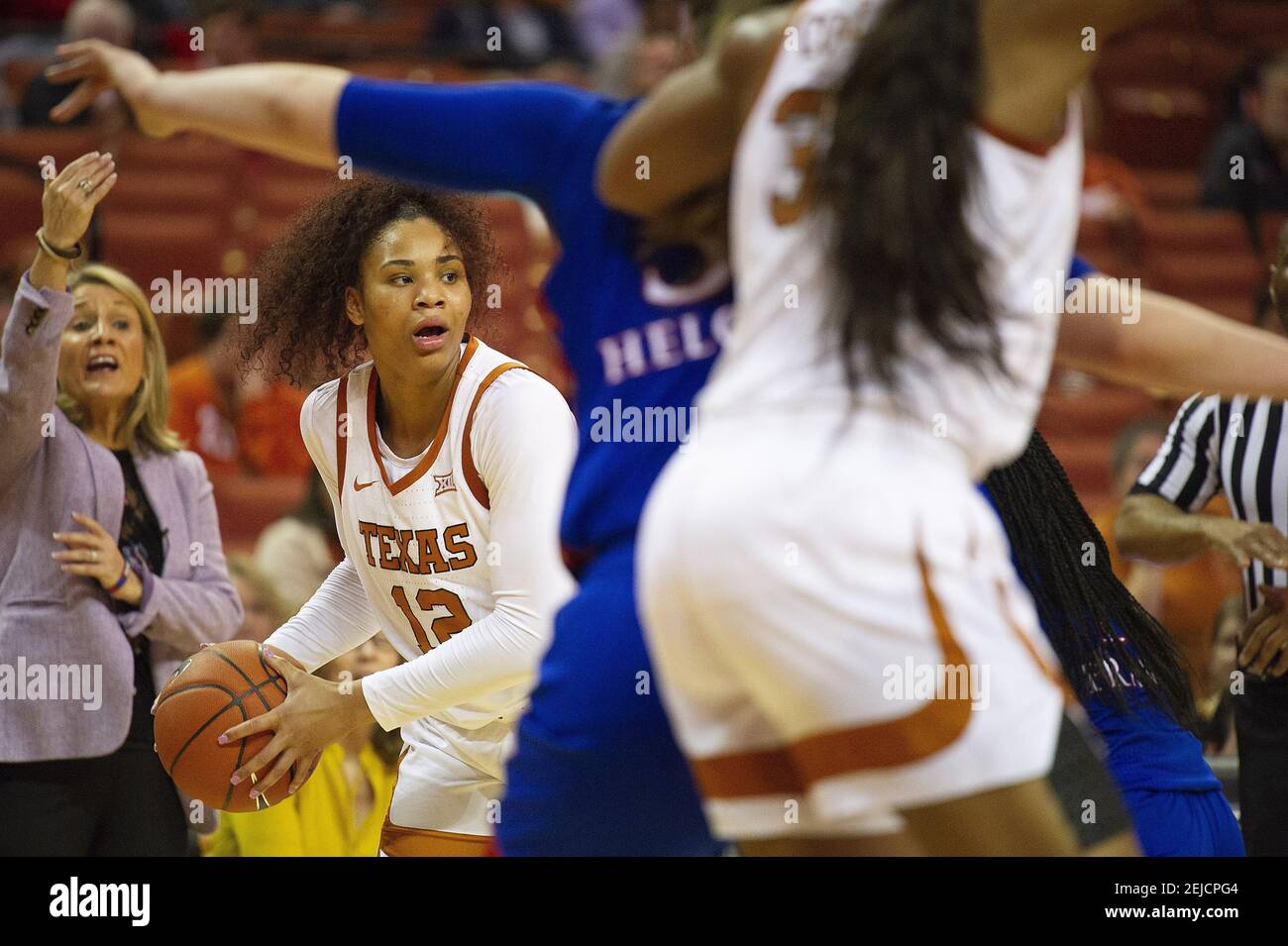 January 22, 2020: Texas Longhorns Jada Underwood #12 in action during ...