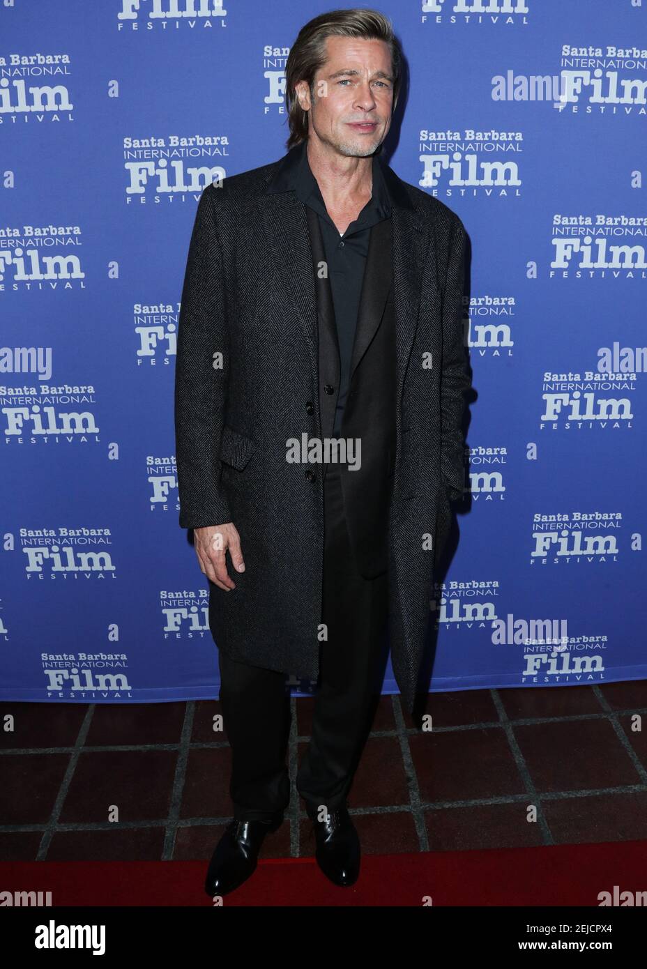 SANTA BARBARA, CALIFORNIA, USA - JANUARY 22: Actor Brad Pitt arrives at ...
