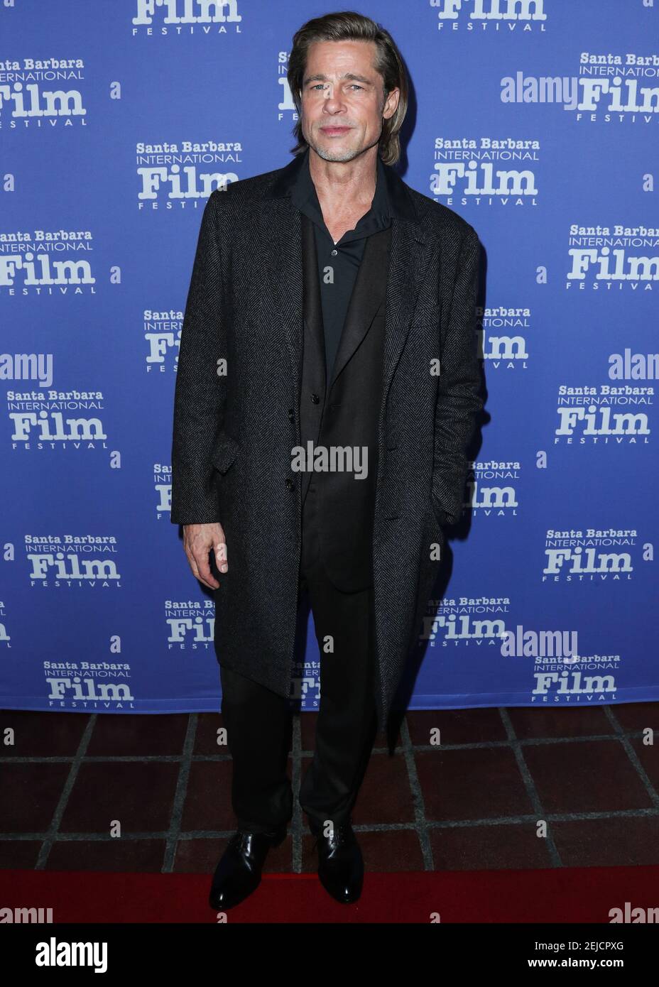 SANTA BARBARA, CALIFORNIA, USA - JANUARY 22: Actor Brad Pitt arrives at ...