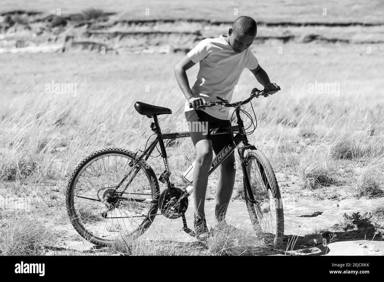 Bike adventure africa Black and White Stock Photos & Images - Alamy