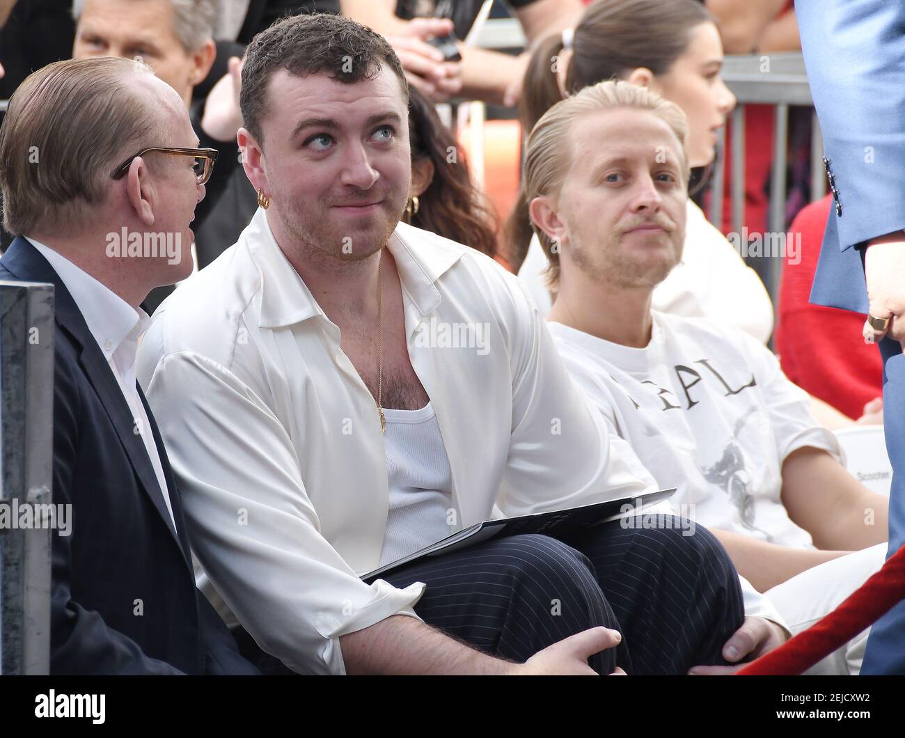 (L-R) Sam Smith and Sam Evitt at the Sir Lucian Grainge Star On The ...