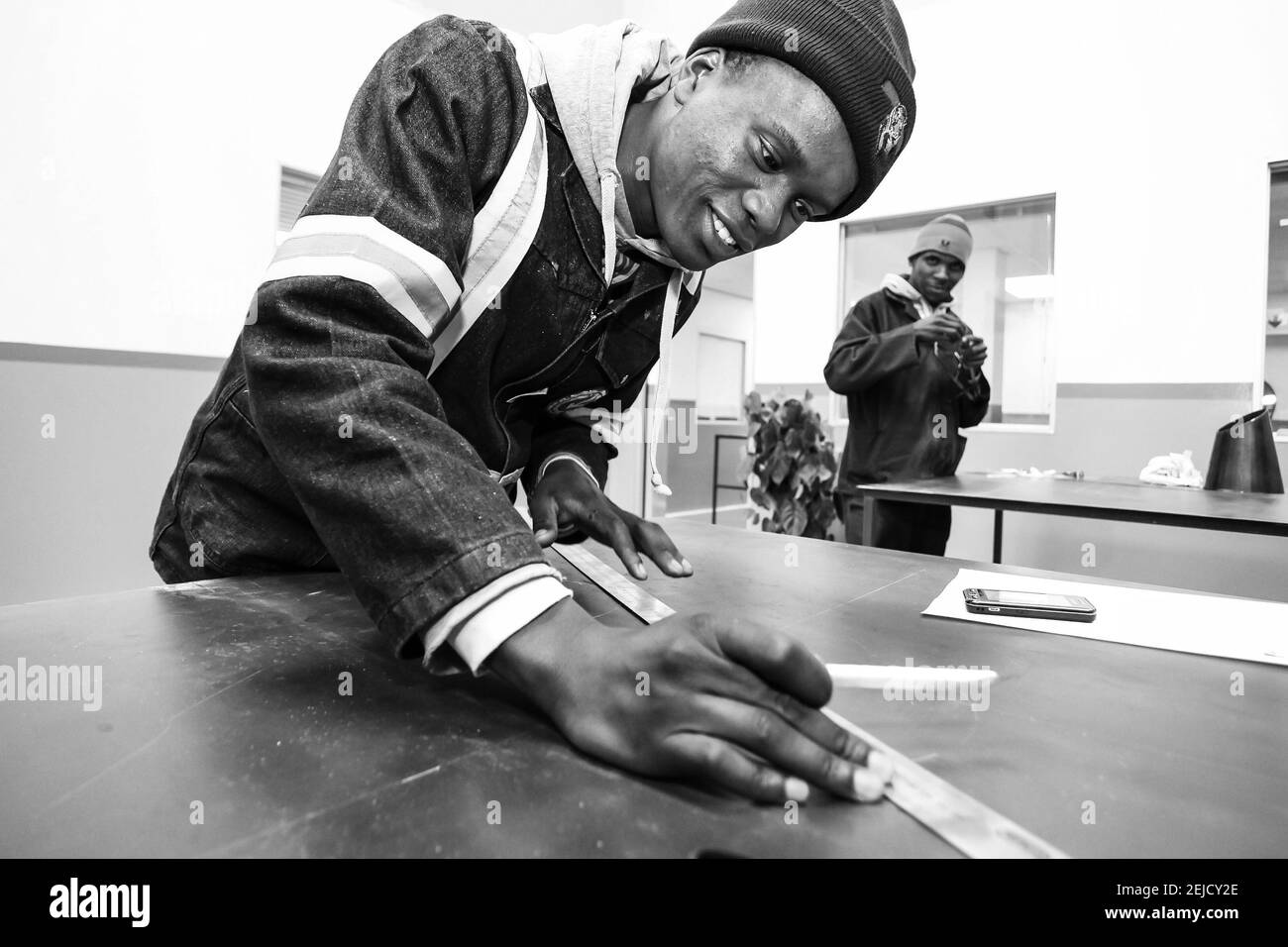 Vocational training south africa Black and White Stock Photos & Images ...