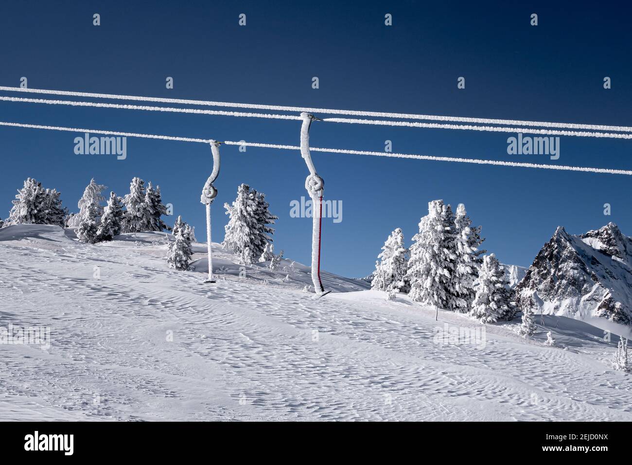 Le Tour, France - 11 February, 2020: Ski lifts closed due to Covid-19 ...