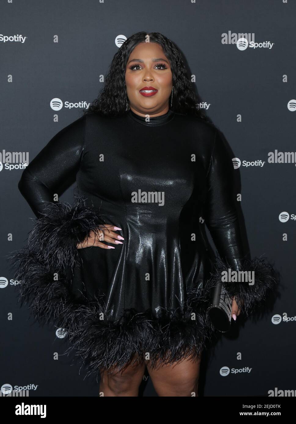 Lizzo walking the red carpet at the Spotify Hosts "Best New Artist ...
