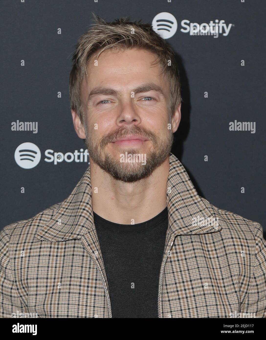 Derek Hough walking the red carpet at the Spotify Hosts "Best New ...