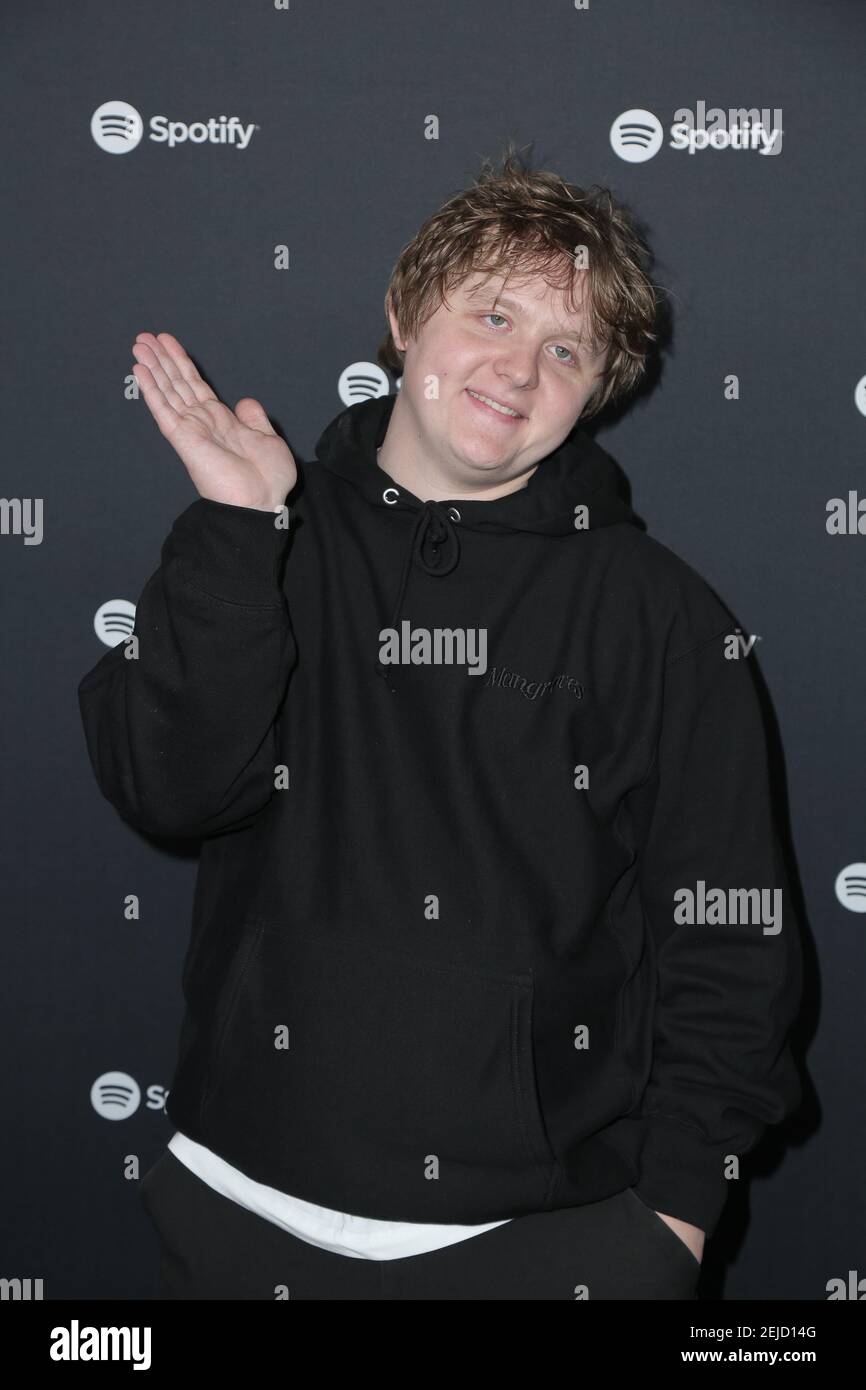 Lewis Capaldi walking the red carpet at the Spotify Hosts "Best New ...