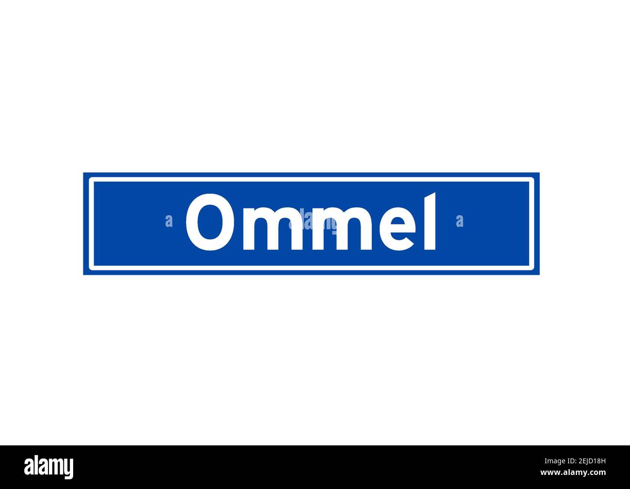 Ommel isolated Dutch place name sign. City sign from the Netherlands ...
