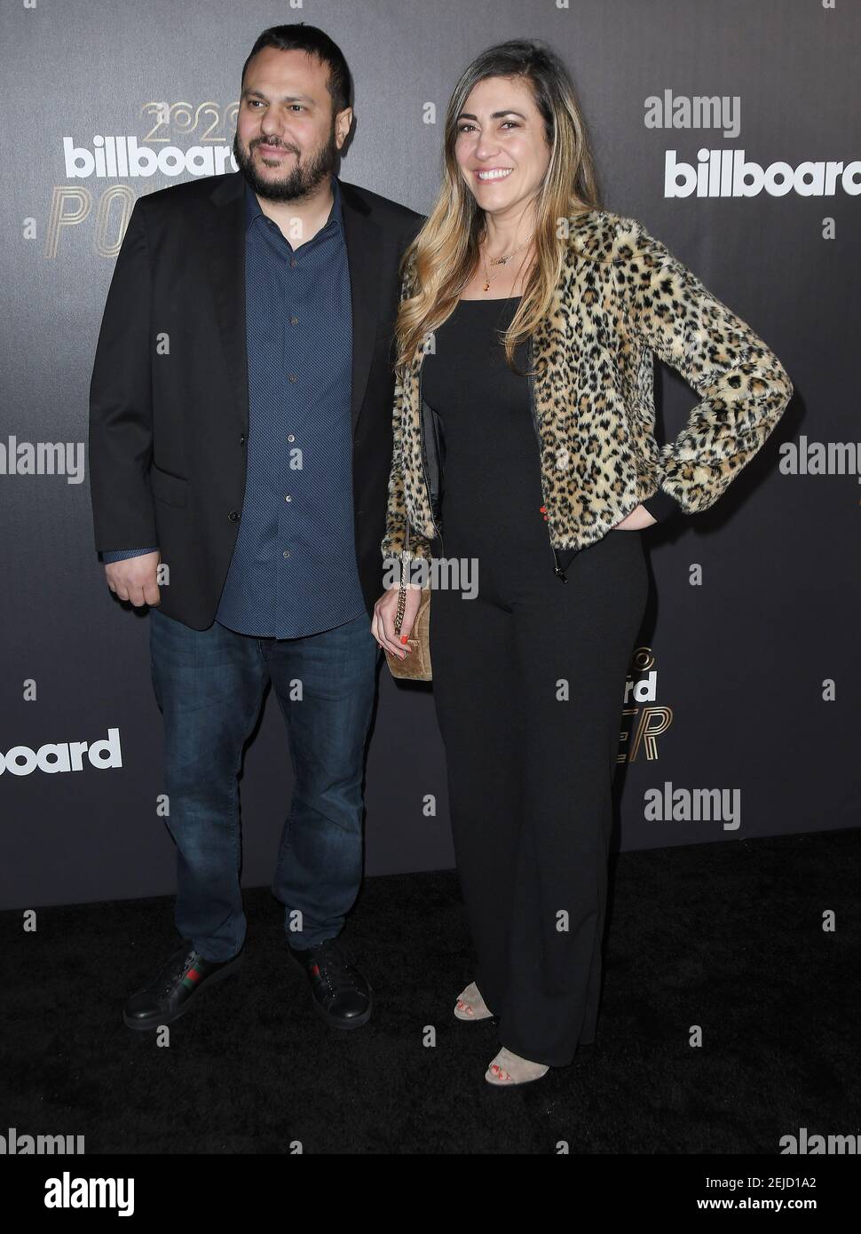 (L-R) Omar Al-joulani and Lesley Olenik at the 2020 Billboard Power ...