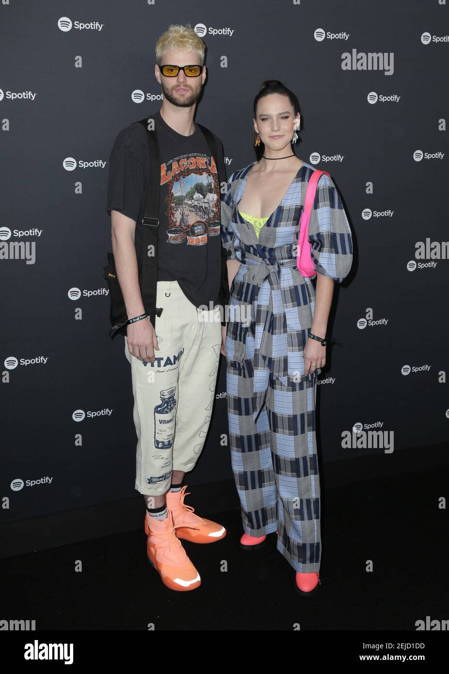 Tucker Halpern and Sophie Hawley-Weld of Sofi Tukker walking the red ...