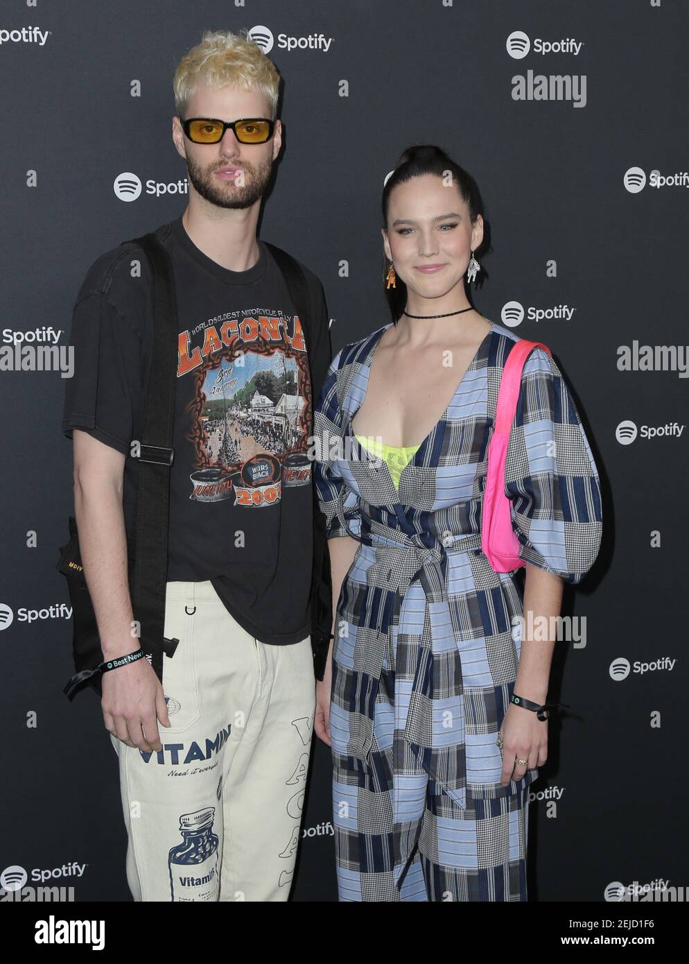 Tucker Halpern and Sophie Hawley-Weld of Sofi Tukker walking the red ...