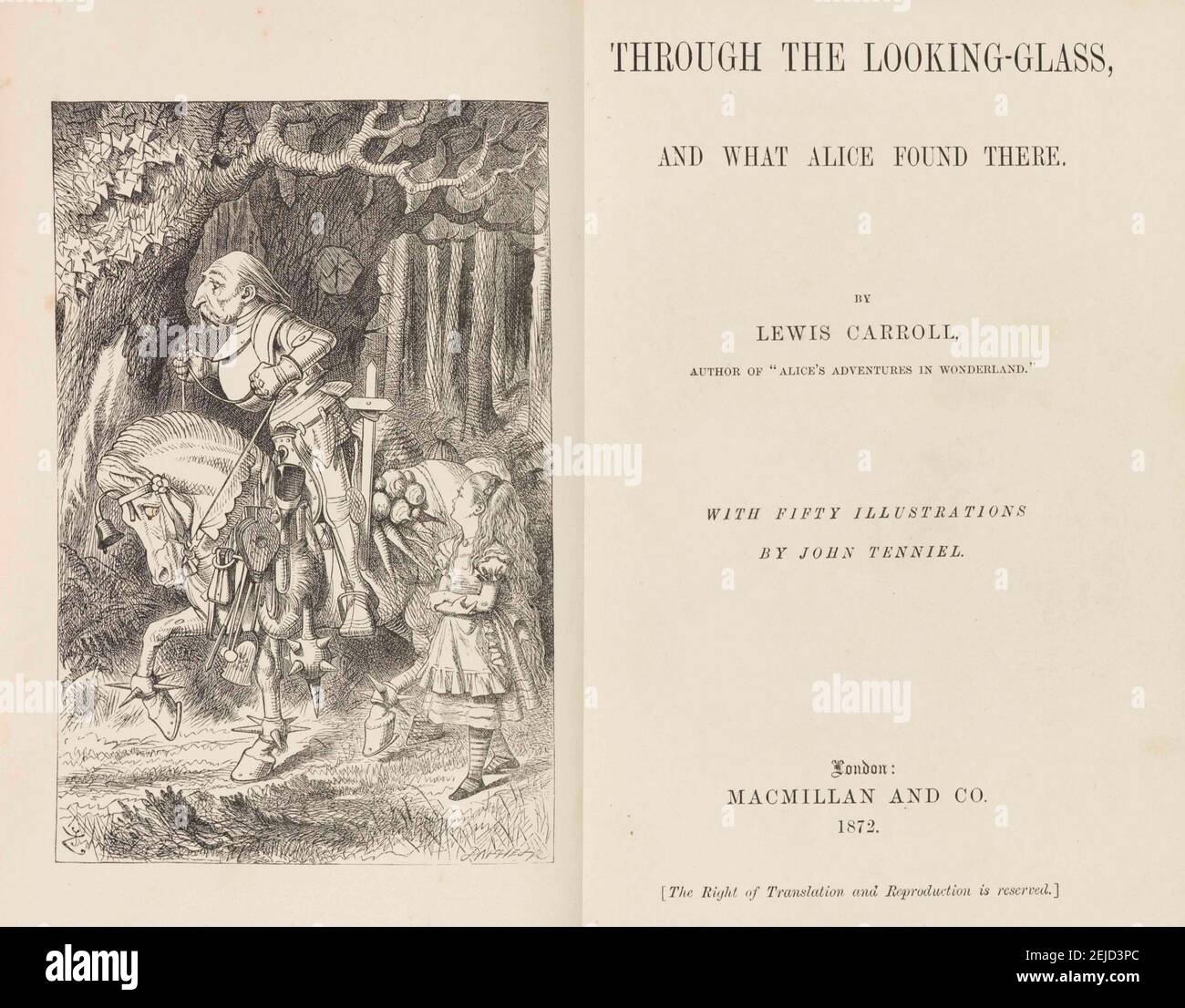 Through the Looking-Glass by Lewis Carroll. Museum: PRIVATE COLLECTION ...