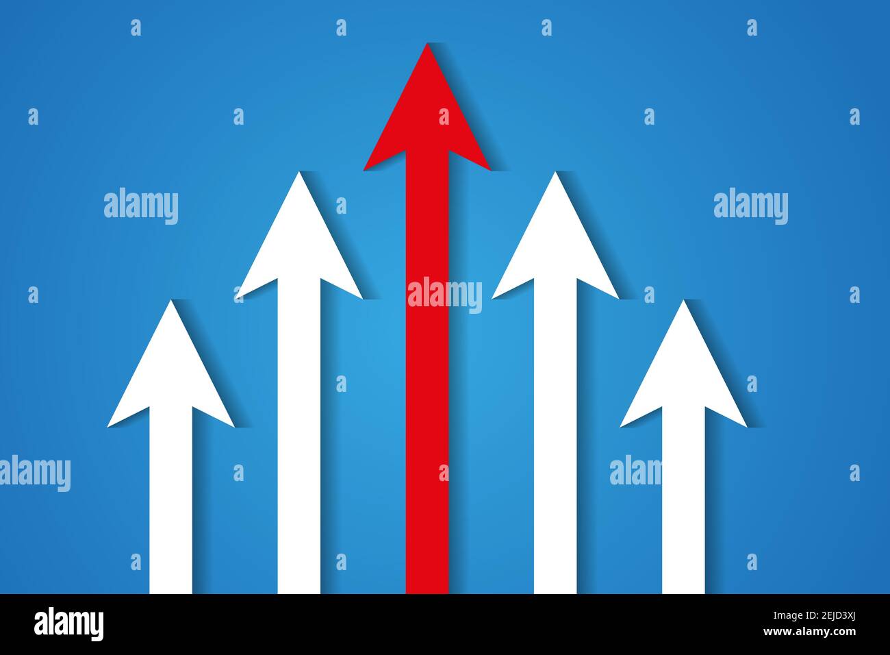 Business and leadership concept. Arrows of different sizes. Vector ...