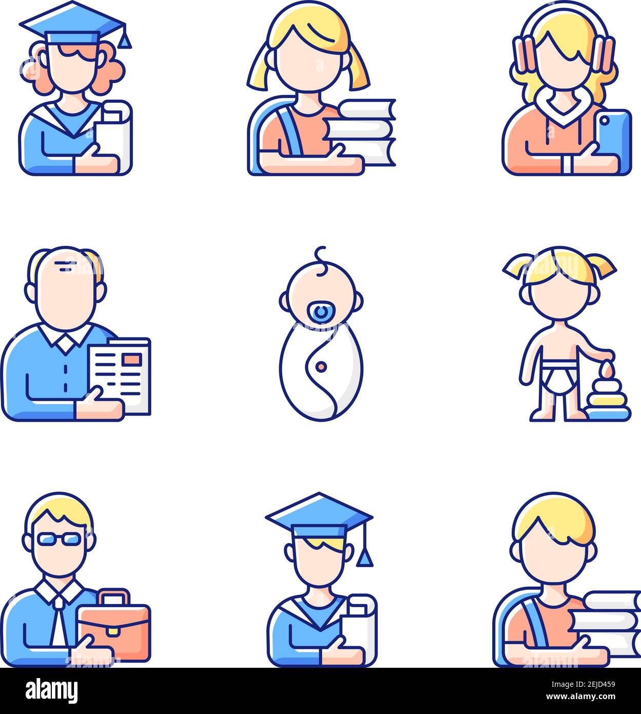 Man woman difference age Stock Vector Images - Alamy