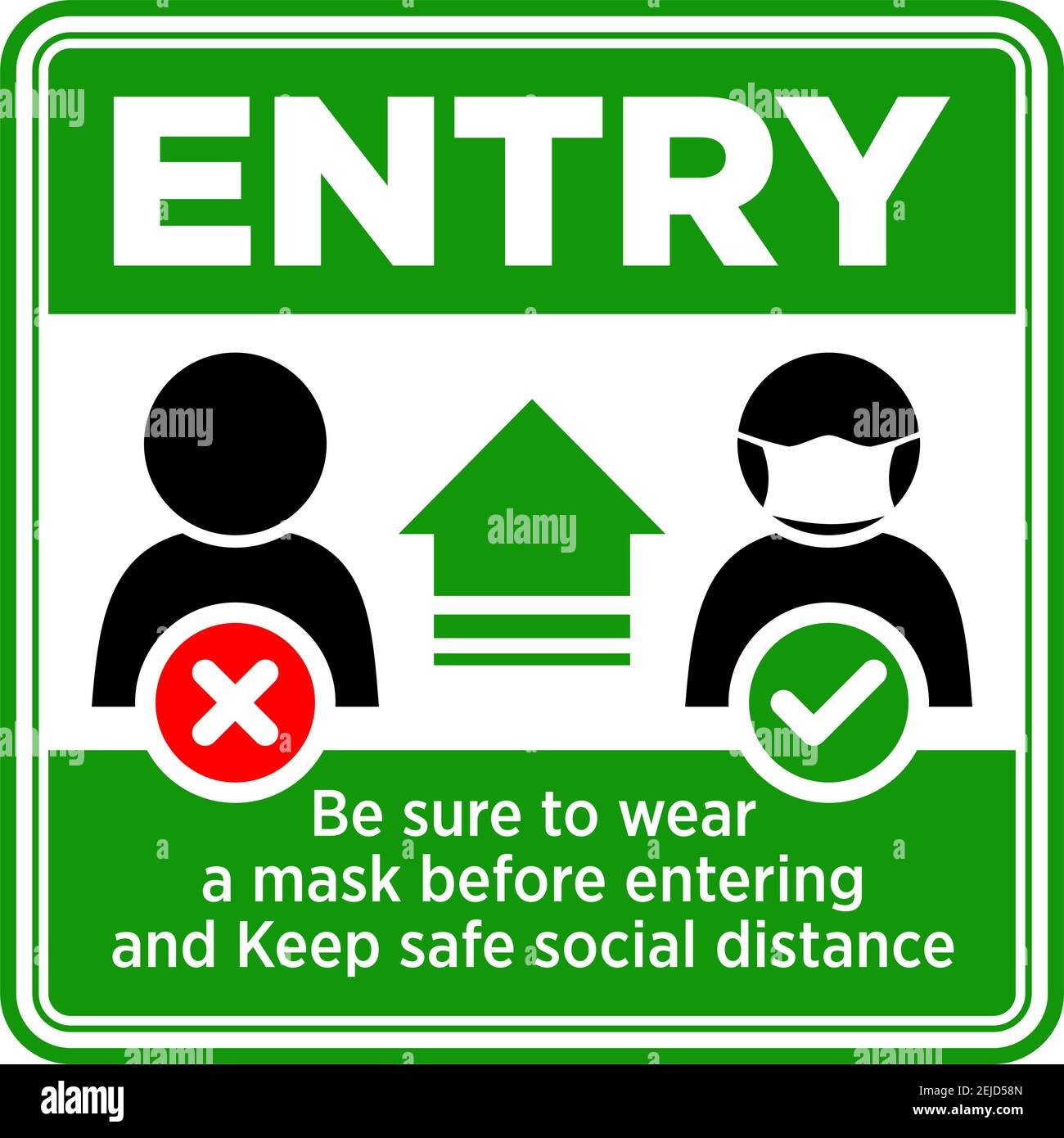 Door plate on door entrance for using face mask only. Face mask ...