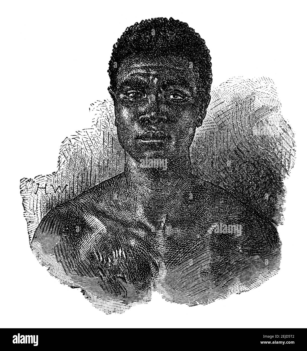 African boy or young man from Loango coast, Republic of the Congo today ...