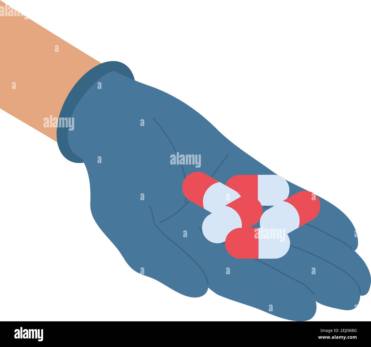 Hand with capsules Stock Vector Images - Alamy