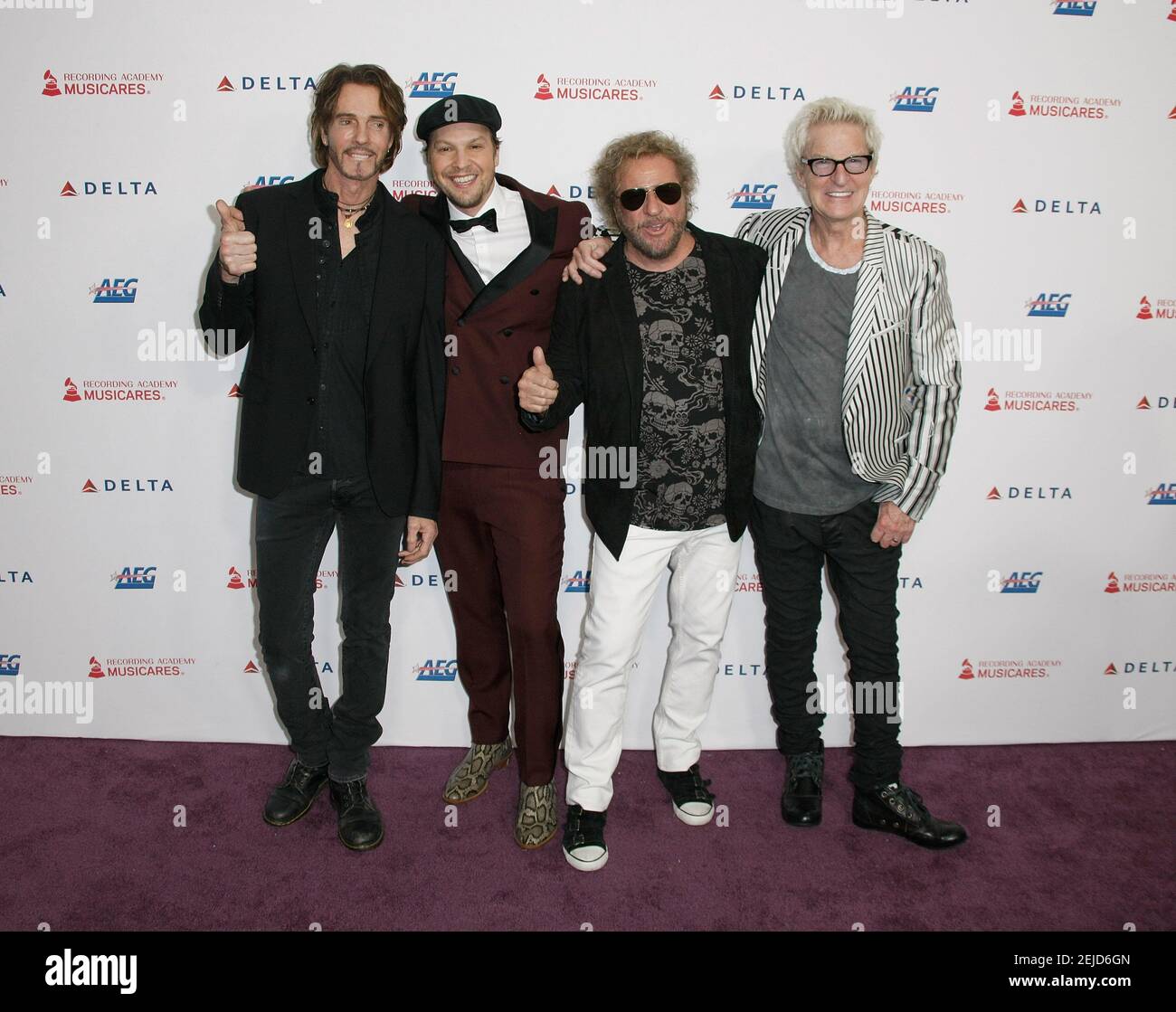 LOS ANGELES, CALIFORNIA - JANUARY 24: Gavin DeGraw, Sammy Hagar, Rick ...
