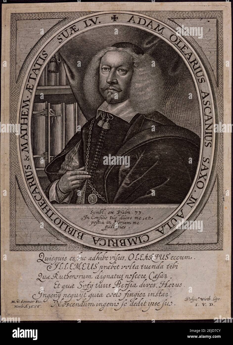 Portrait of Adam Olearius (1603-1671). Museum: PRIVATE COLLECTION ...