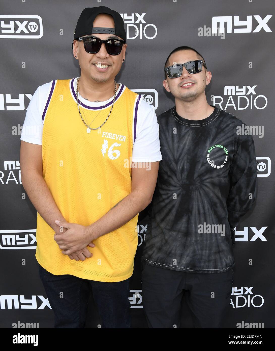 (L-R) Chris Aparri aka DJ Flict and Nick Ferrer at the MYX Presents ...