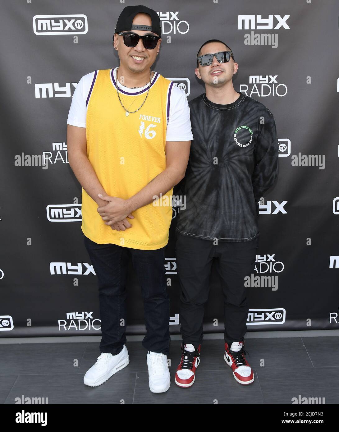 (L-R) Chris Aparri aka DJ Flict and Nick Ferrer at the MYX Presents ...